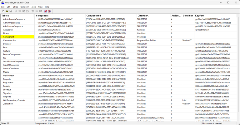 Reading contents of MSI and MSM files with Orca - Into dotNET