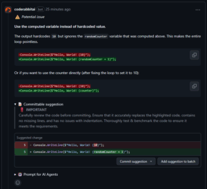 Anyway, let’s apply his suggestion and proceed with the next comment.